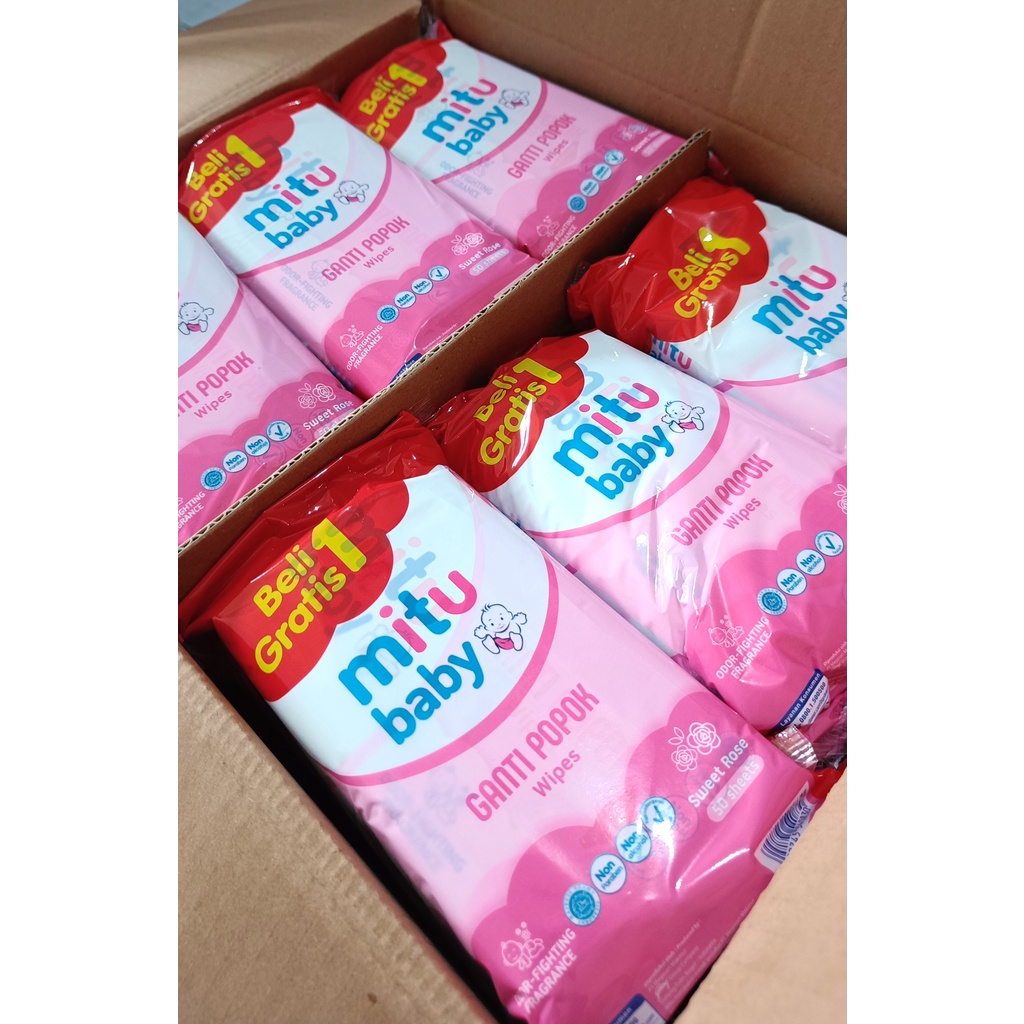 Jual Tissue tisu basah MITU BABY WIPES 50 sheets | Shopee Indonesia