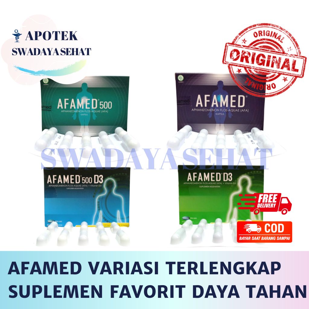 Jual AFAMED 500 , Biasa , D3 , VARIASI Vitamin D3 Terlengkap Suplemen ...