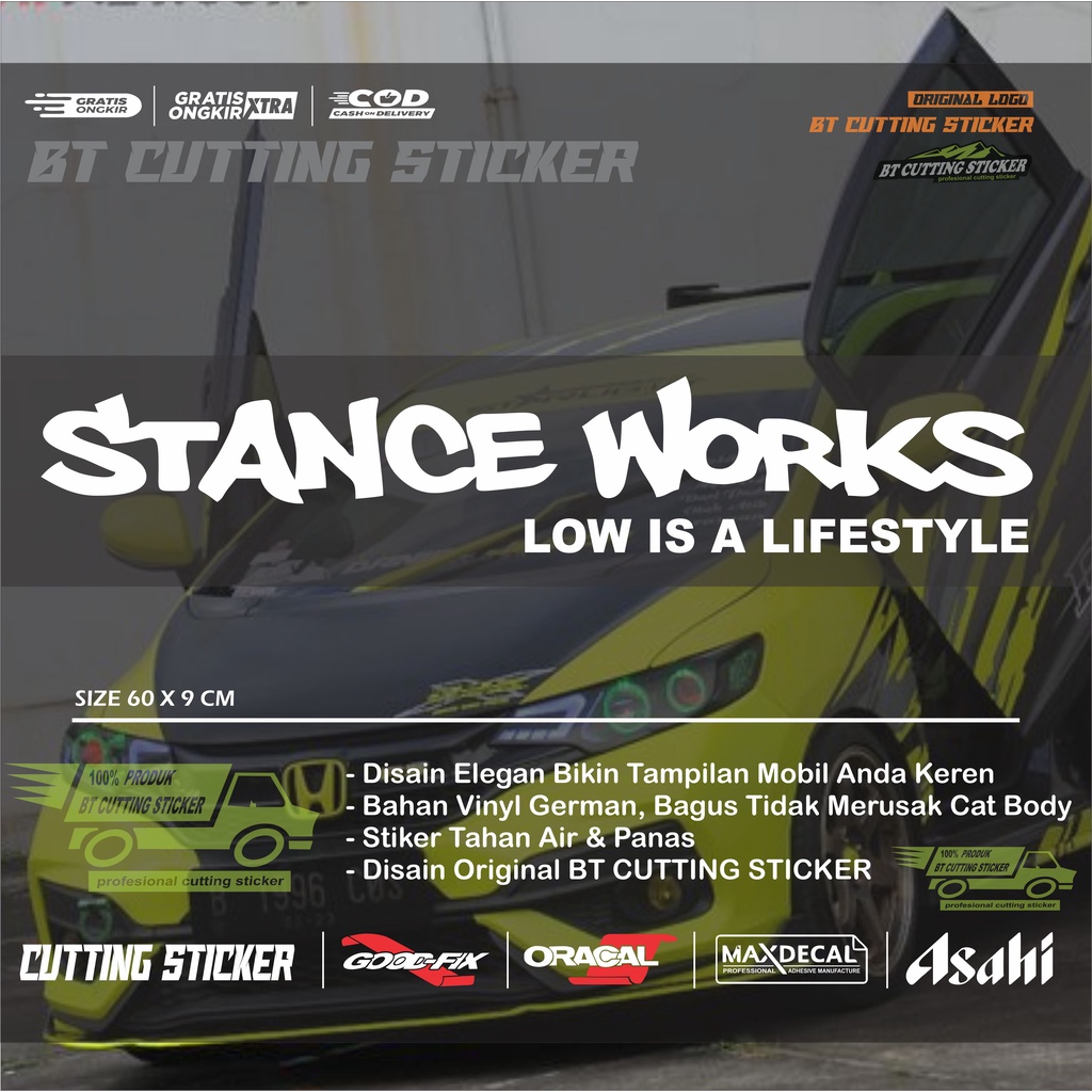 Jual BT Stiker stance works stiker mobil stiker kaca mobil sticker lucu ...