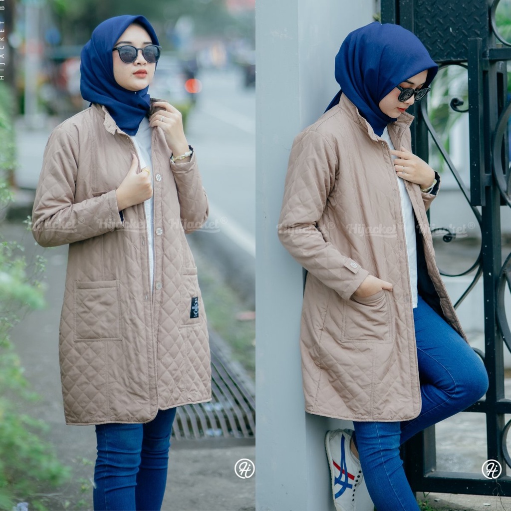 Jual Jacket Jaket Muslimah Panjang Wanita Cewek Perempuan Hijaber ...