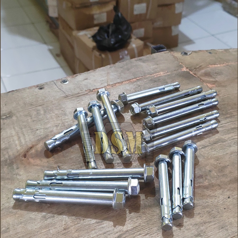 Jual (5pcs) M8x40 Dynabolt Putih Galvanis / Sleeve Anchor Bolt DINABOLT ...