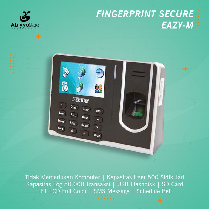 Jual Fingerprint Secure Eazy-M / Mesin Alat Absensi Sidik Jari | Shopee ...