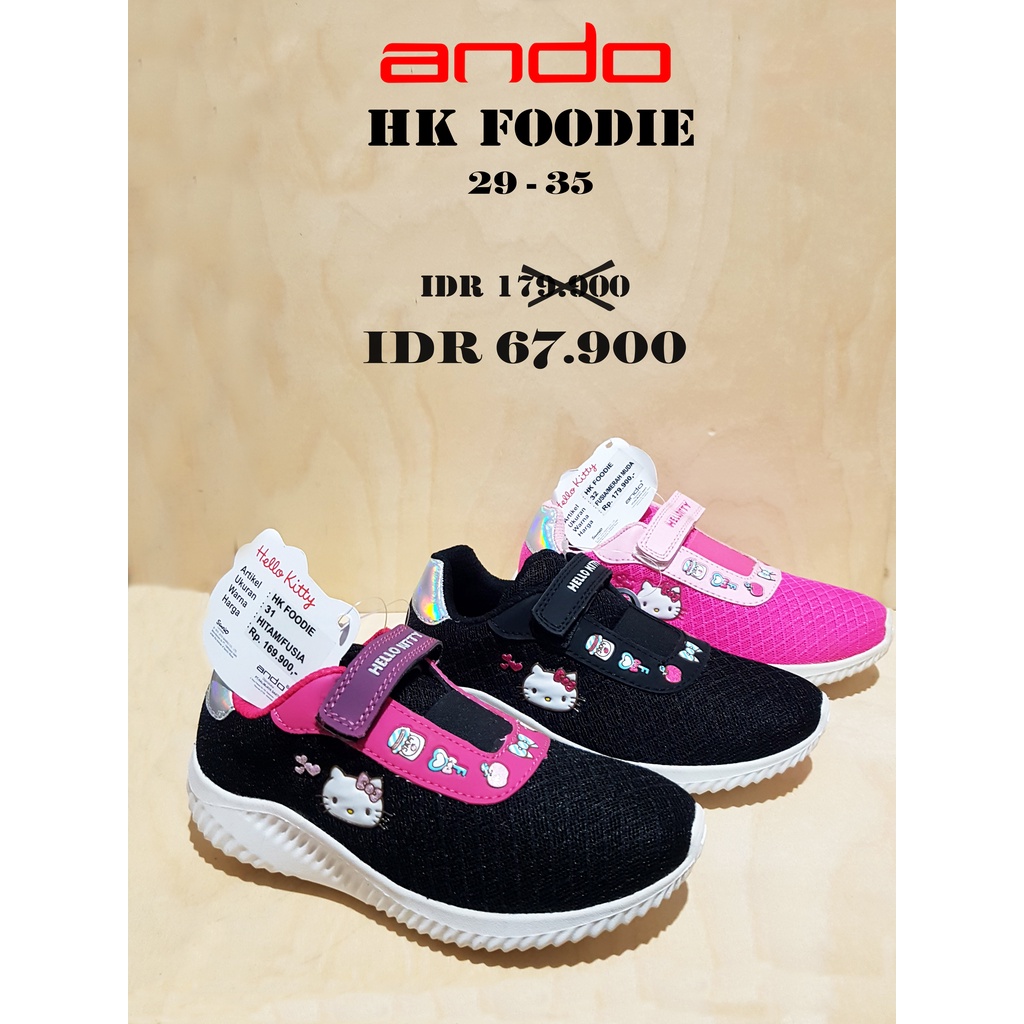 Jual Sepatu Karakter Anak Perempuan ANDO - HK FOODIE - Size 29-31 ...