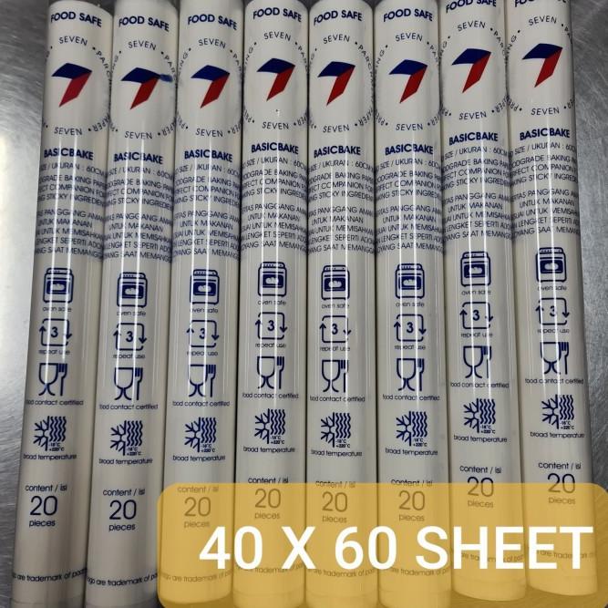 Jual MENARIK BAKING PAPER SEVEN kes baking alas kue 40X60 ISI 20 sheet ...