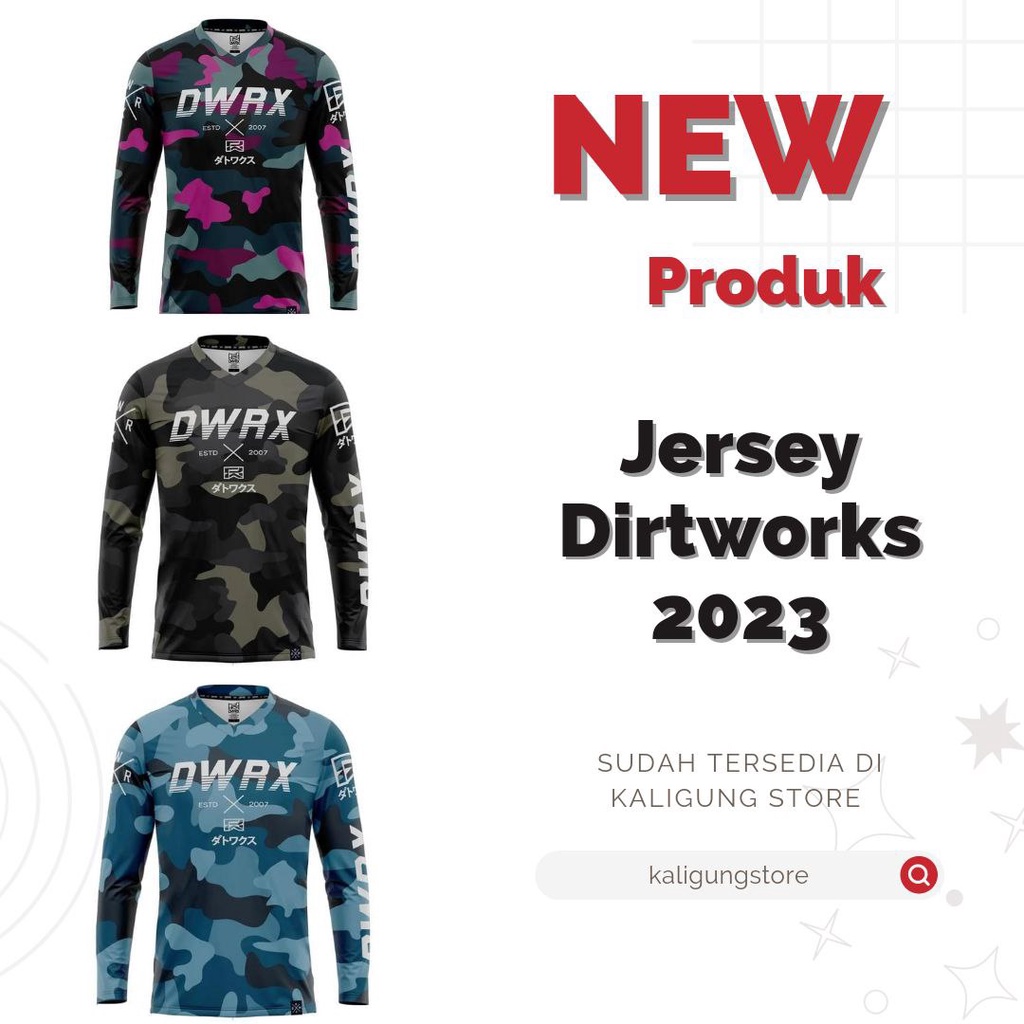 Jual Jersey Dryfit DIRTWORKS DWRX Terbaru Jerseys MTB AM enduro ...