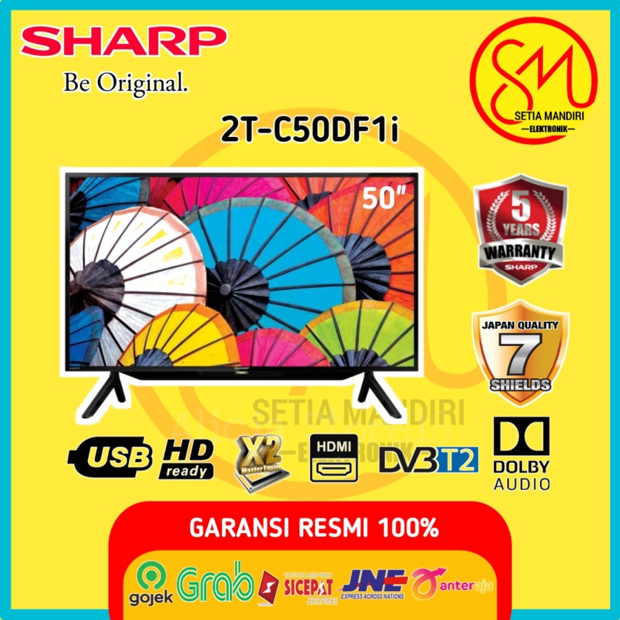 Jual SHARP 2T-C50DF1i LED TV 50 Inch FHD Easy Smart Digital USB HDMI WiFi | Shopee Indonesia