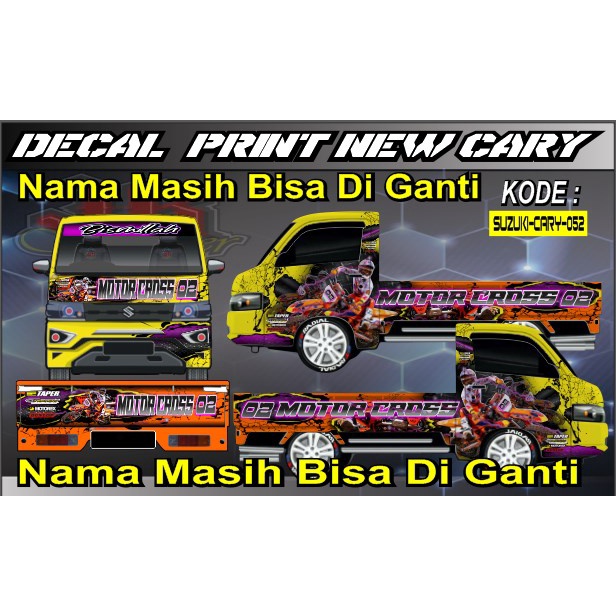 Jual Stiker decal mobil new carry pick up full body motor cross ...