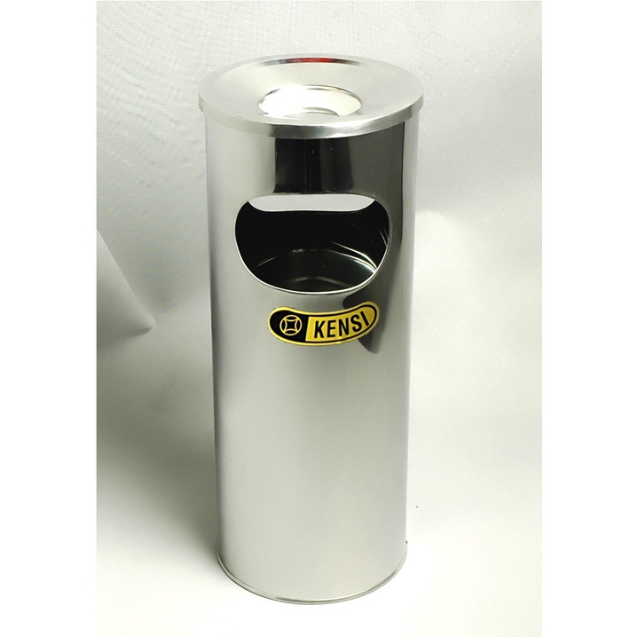 Jual Standing dustbin stainless Hitam/ Tong sampah Stainless / Tempat ...