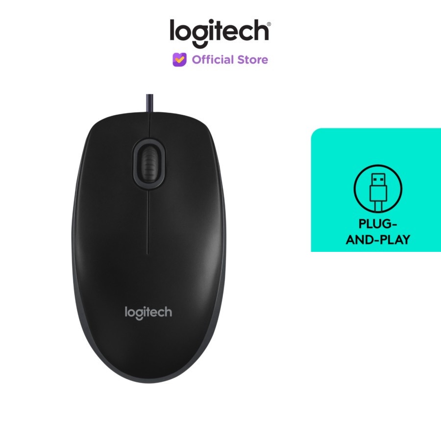 Jual Logitech B100 Optical USB Mouse | Shopee Indonesia