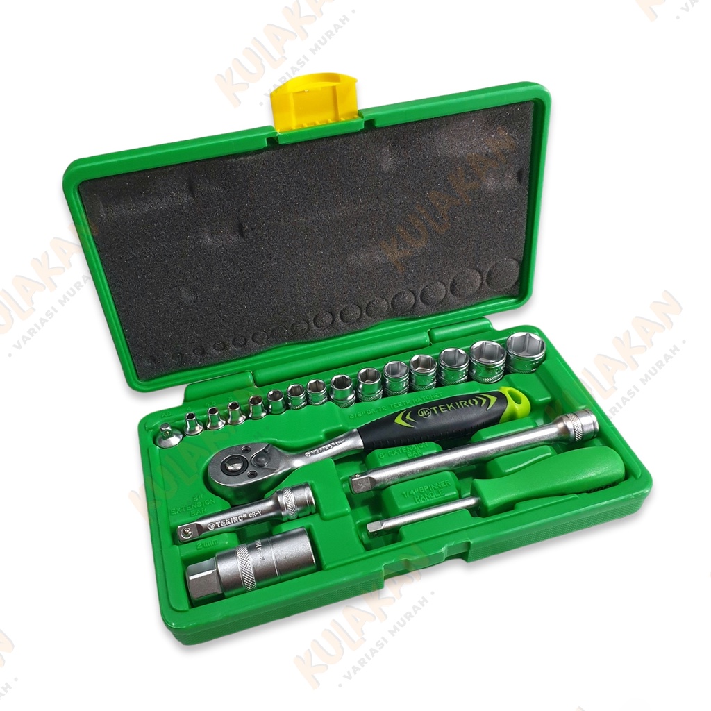 Jual Tekiro Kunci Sock Socket Shock Set 21pcs 1/4" - 3.8" 6pt Box ...