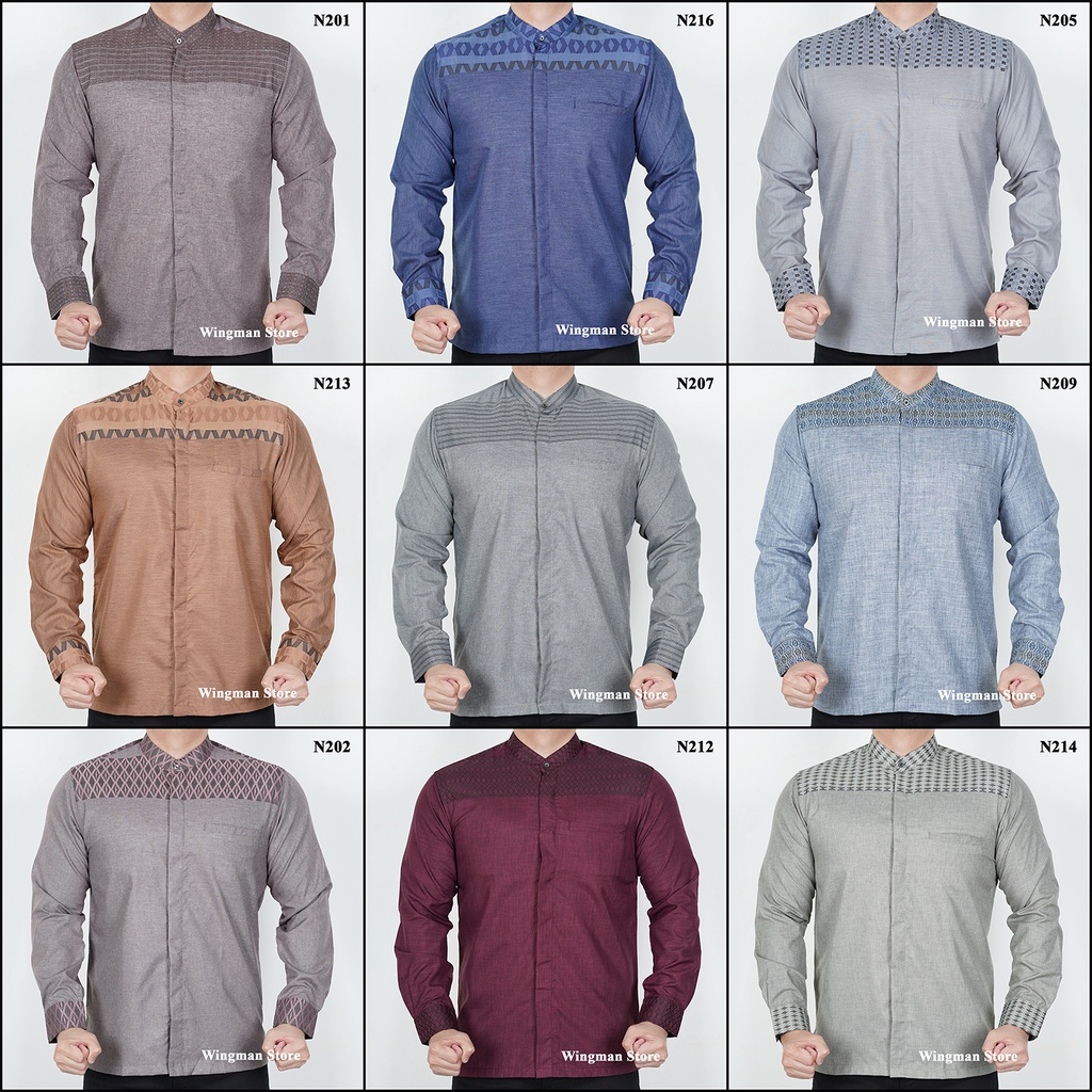 Jual Baju Koko Muslim Pria Songket Lengkap Lengan Panjang | Shopee ...