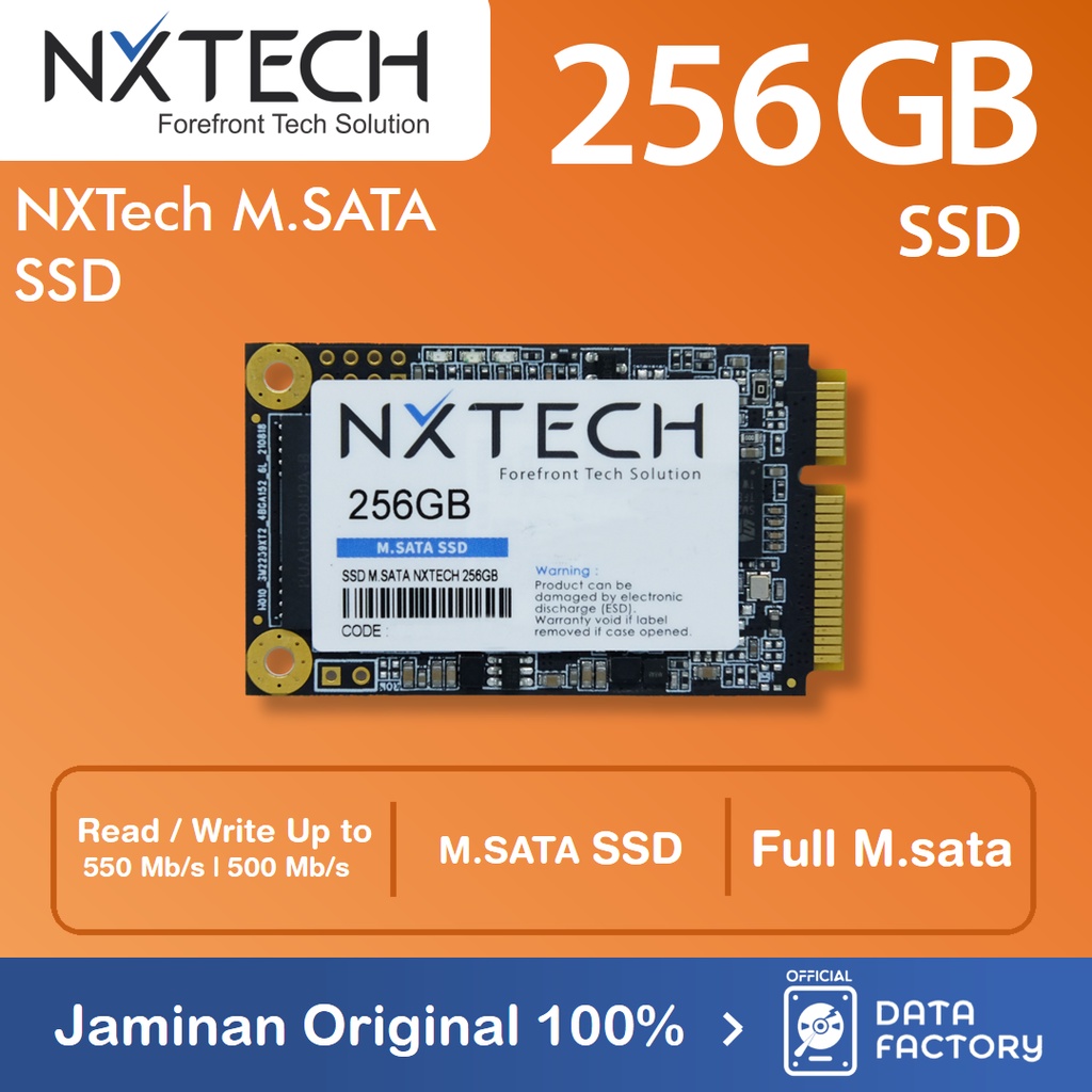 Jual SSD M.SATA / MSATA / M SATA 256GB NXTECH RESMI / 256 GB / FULL MSATA | Shopee Indonesia