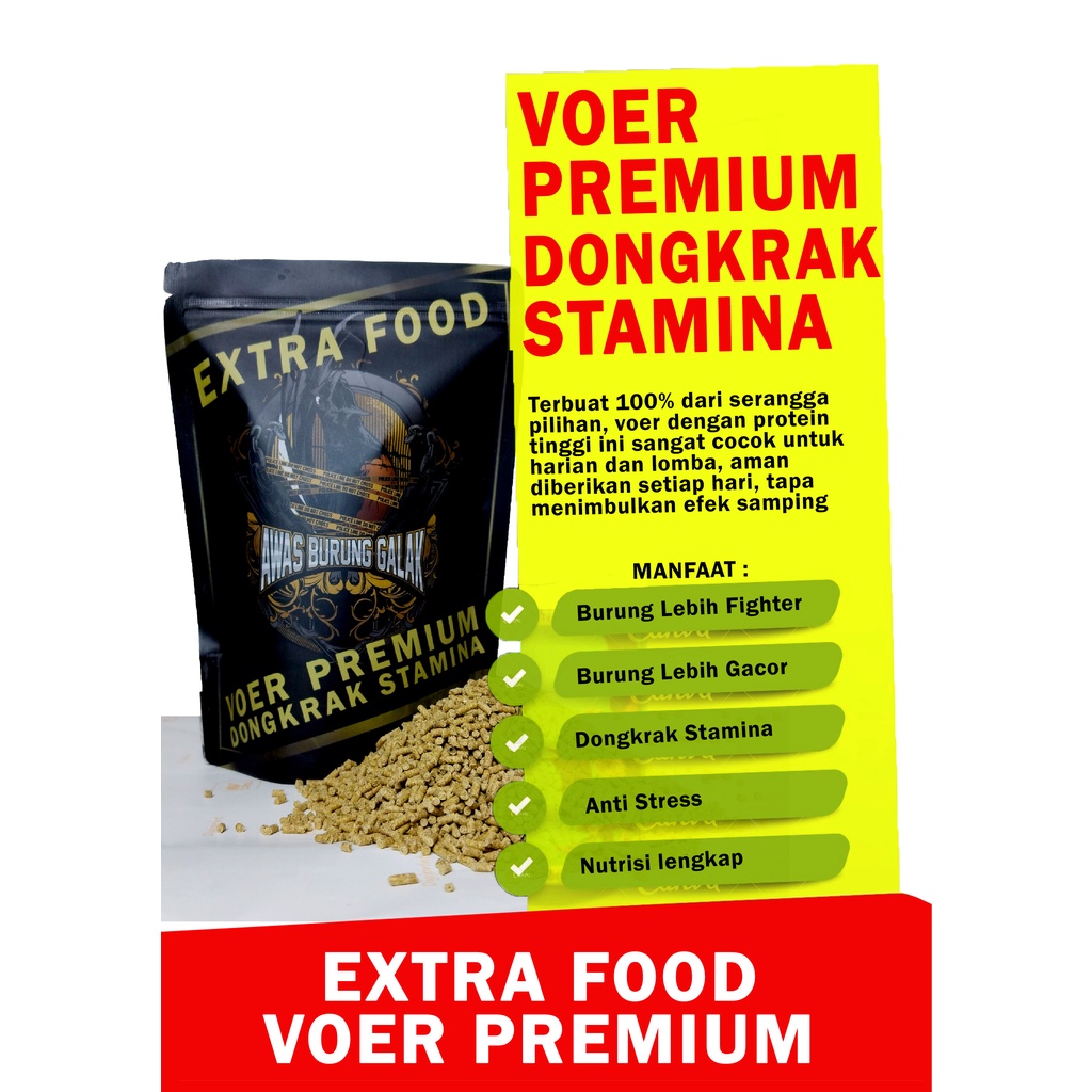 Jual EXTRA FOOD VOER PREMIUM untuk harian dan lomba semua burung kicau ...