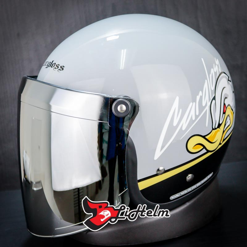 Jual CARGLOSS HELM CFM RETRO SPEED DUCK | GREY | CF RETRO CARGLOS ARMY ...