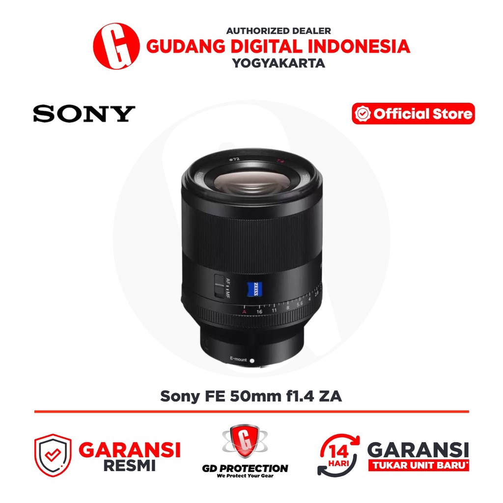 Jual Lensa Kamera Mirrorless Sony FE 50mm f1.4 ZA | Shopee Indonesia
