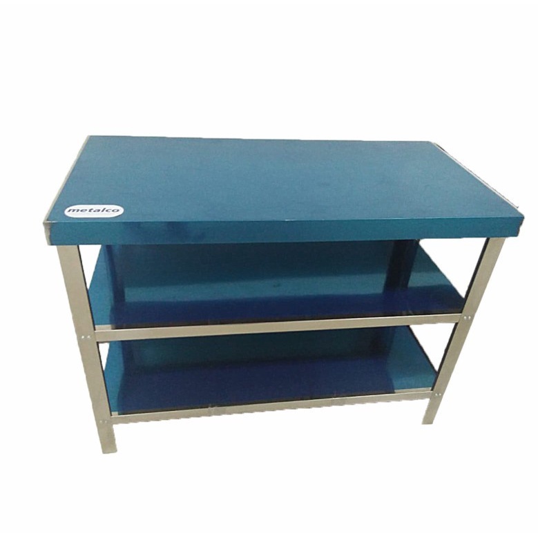 Jual Meja Dapur Stainless Steel Rak Tiga Serbaguna Size 1000 x 505 x ...