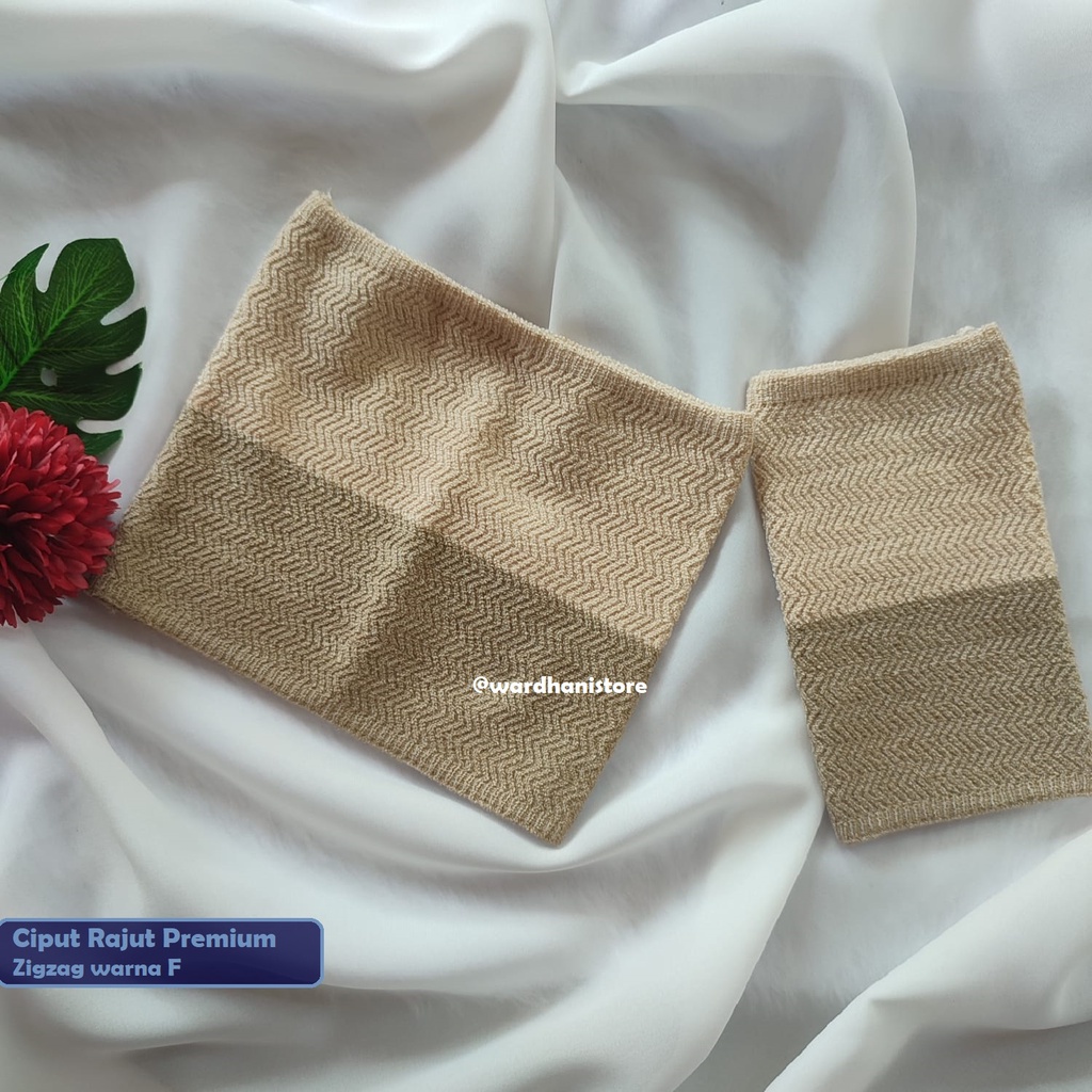 Jual Ciput Rajut Premium Twotone || Inner Hijab Anti Pusing Motif ...