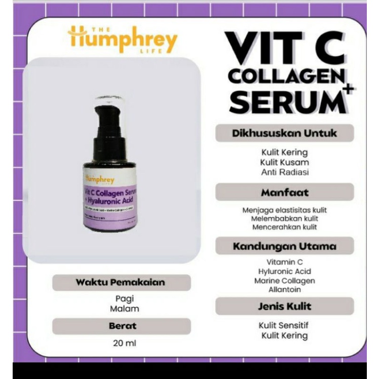 Jual HUMPHREY Vitamin C & Collagen Plus Serum 20ML | Shopee Indonesia