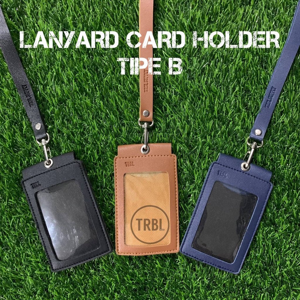 Jual Lanyard Name Tag ID Card Holder Kulit Premium | Shopee Indonesia