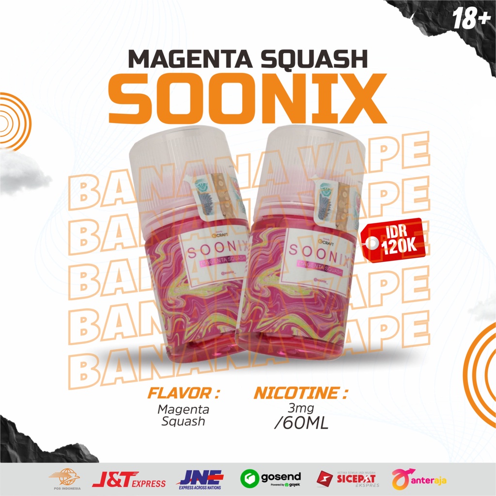 Jual LIQUID SOONIX MAGENTA SQUASH 3MG 60ML BY Rcraft X SuperSonix ...