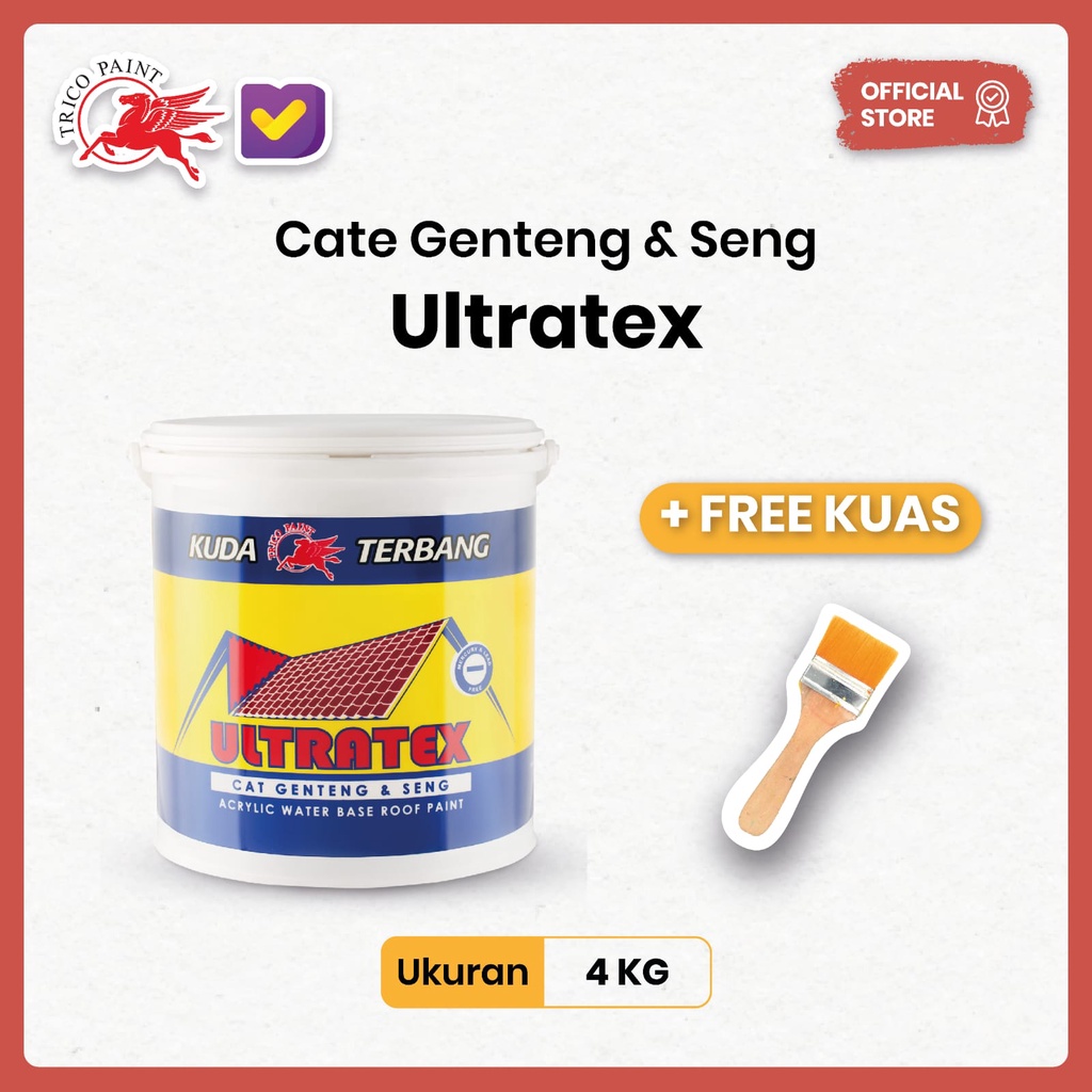 Jual Cat Kuda Terbang - Ultratex Cat Genteng ( Pelapis Bocor ) - 4 Kg ...