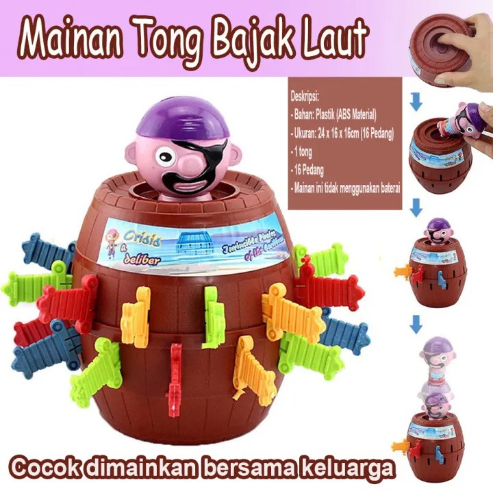 Jual Permainan Tong Bajak Laut Jumping Pirate Game - Mainan Seru Bareng ...