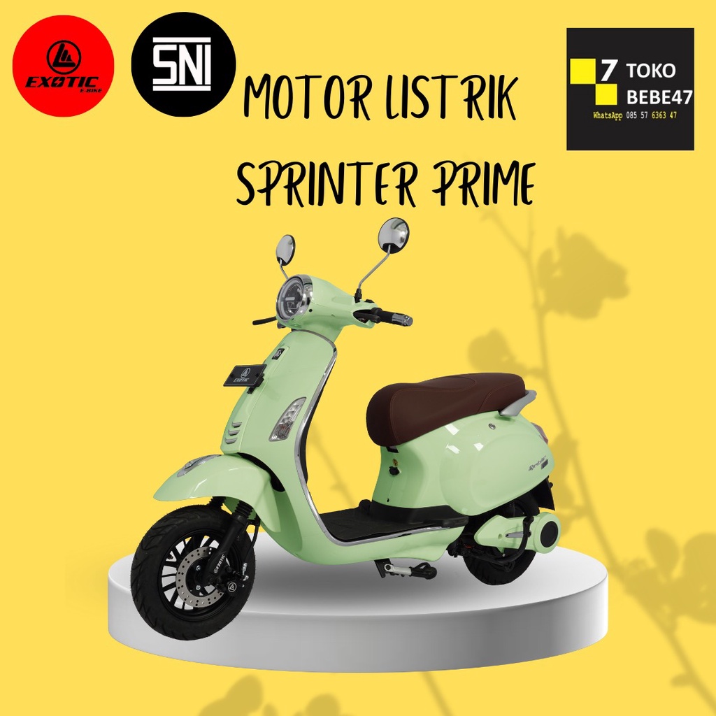 Jual Sepeda Motor Listrik Exotic SPRINTER PRIME 1500 Watt Garansi ...