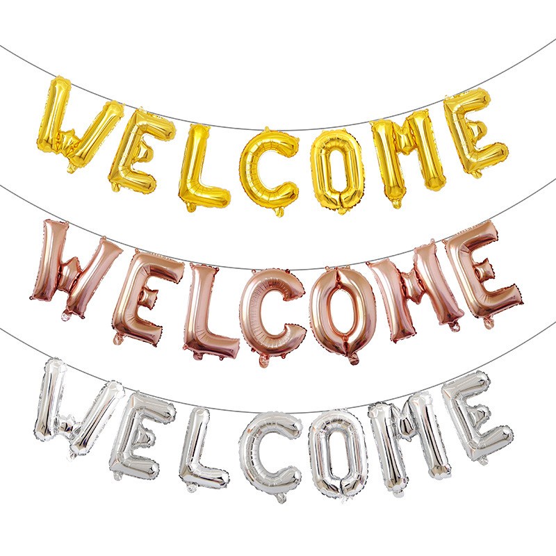 Jual Balon Foil Huruf Set Welcome / Balon Tulisan Welcome / Balon ...