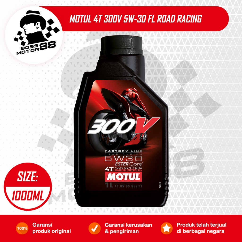 Jual Motul 4T 300V 5W30 Factory Line Road Racing 1L - Oli Mesin Motor 4Tak Premium 100% Original ...