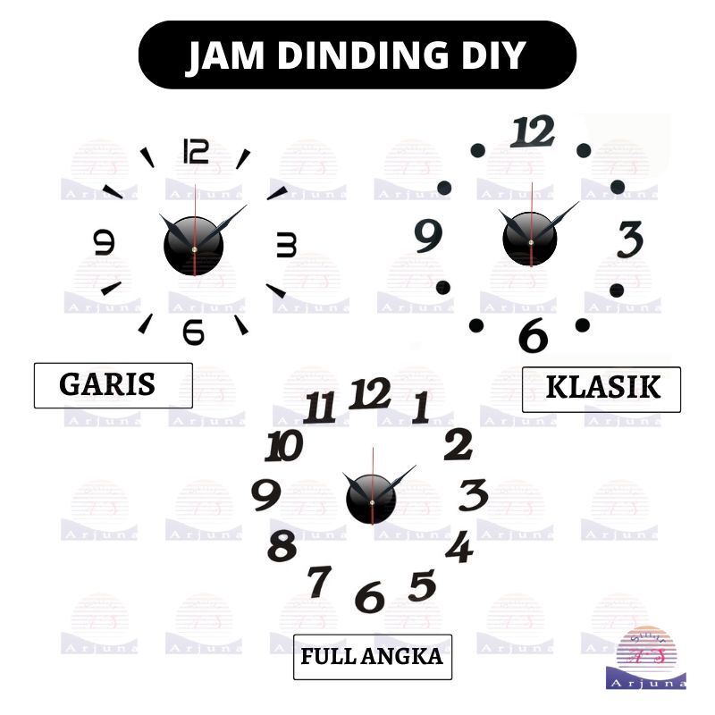 Jual Jam Dinding Tempel DIY Aesthetic Simple | Shopee Indonesia