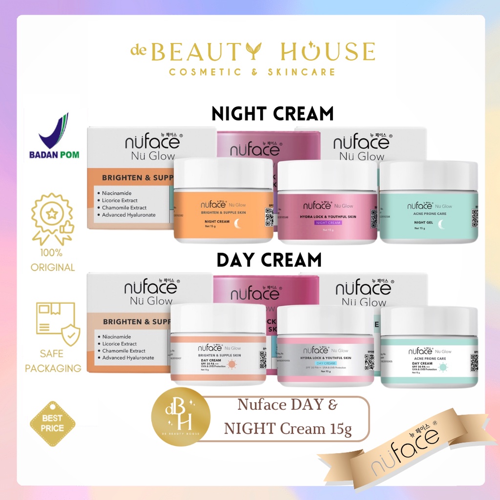 Jual NUFACE Nu Glow Day Cream & Night Cream | Shopee Indonesia
