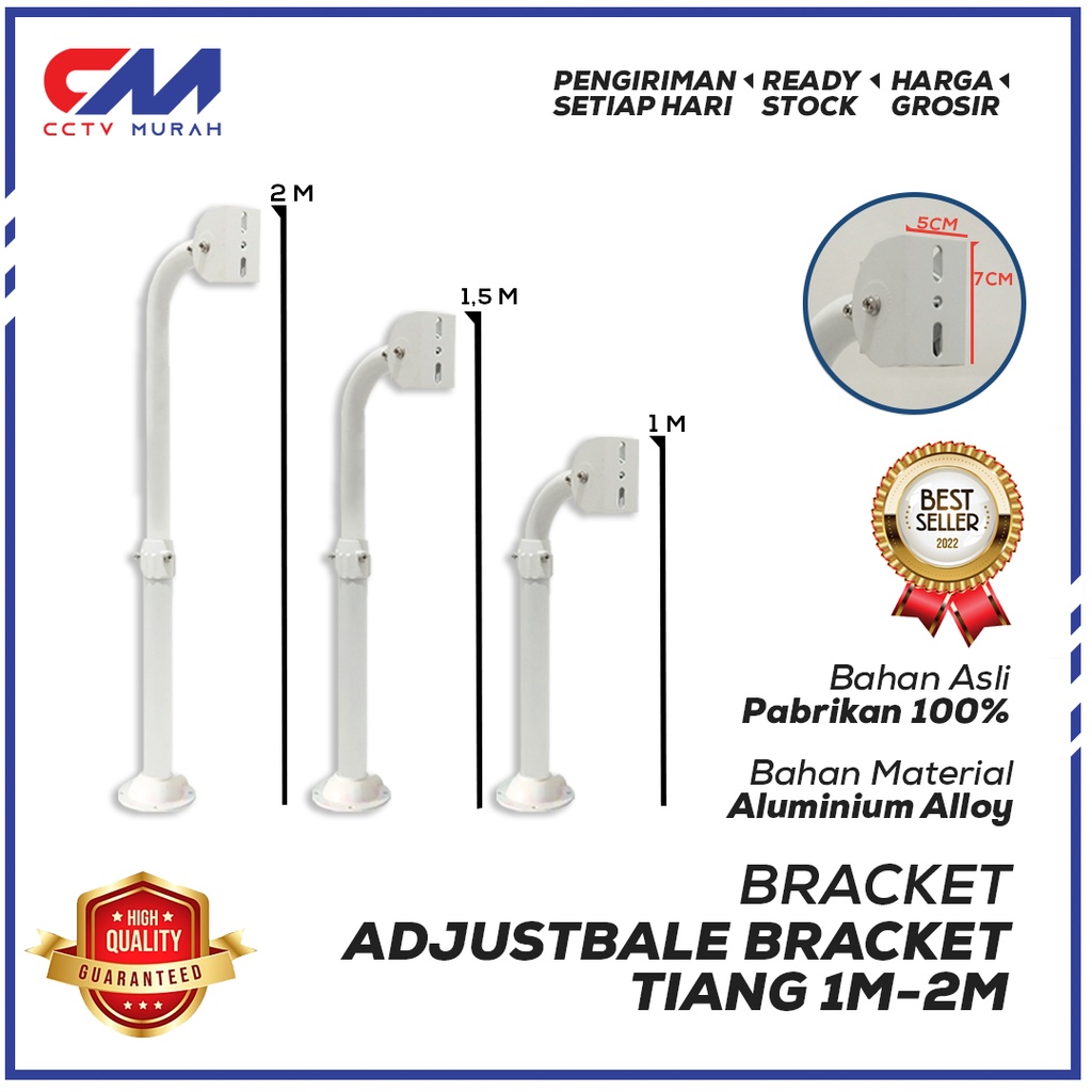 Jual Adjustable Bracket Tiang L CCTV, Panjang 1 Meter - 2 Meter ...