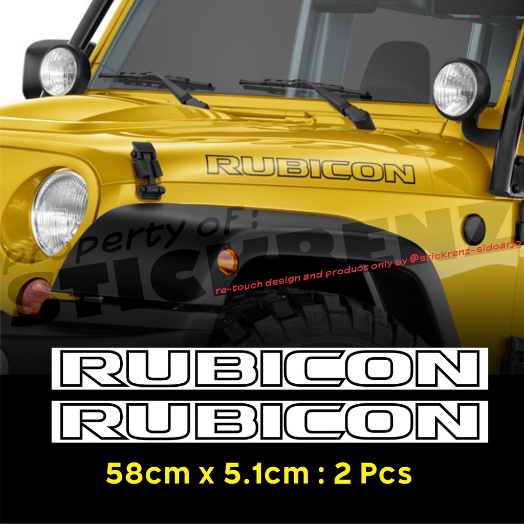 Jual Cutting Sticker Stiker Body Mobil Jeep Rubicon 07 Custom | Shopee ...