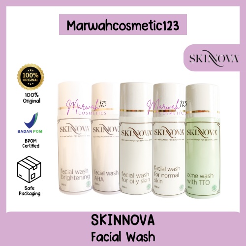 Jual Skinnova Facial Wash | Normal | Oily | AHA | Brightening | Acne ...