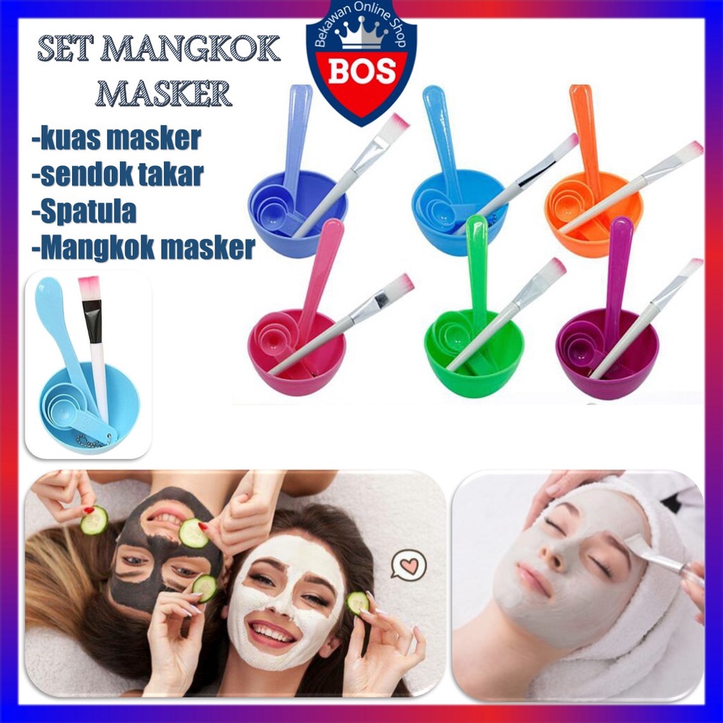 Jual Market1688 Mangkok Masker Set Mask Bowl Mangkok Masker DIY 4 IN 1 ...
