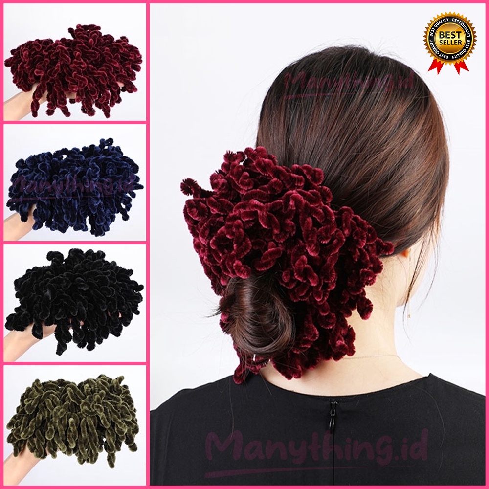 Jual Kunciran Ubur-Ubur Ukuran BERJUNTAI / Ikat Rambut Scrunchie Cendol ...