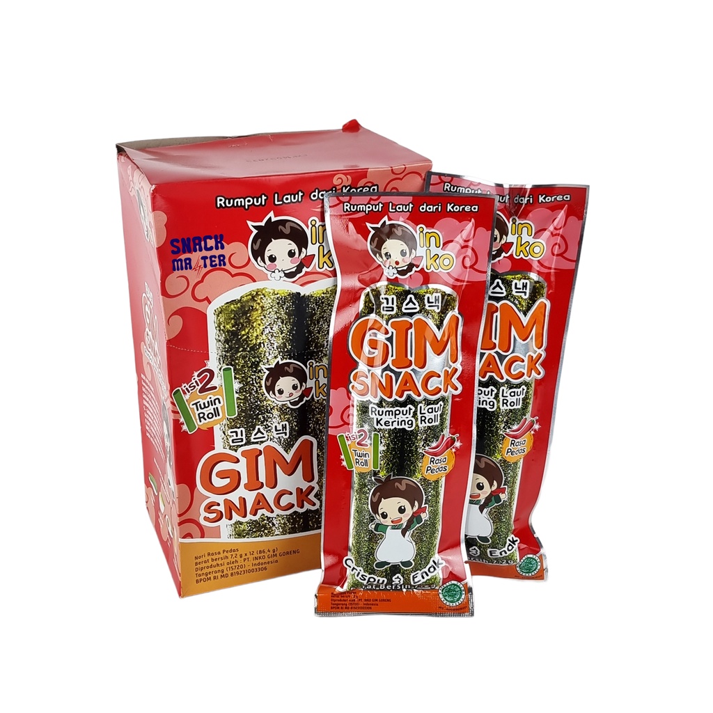 Jual in Ko Gim Snack Nori Roll Korea BOX - Netto 12 pcs x 7 gr | Shopee ...