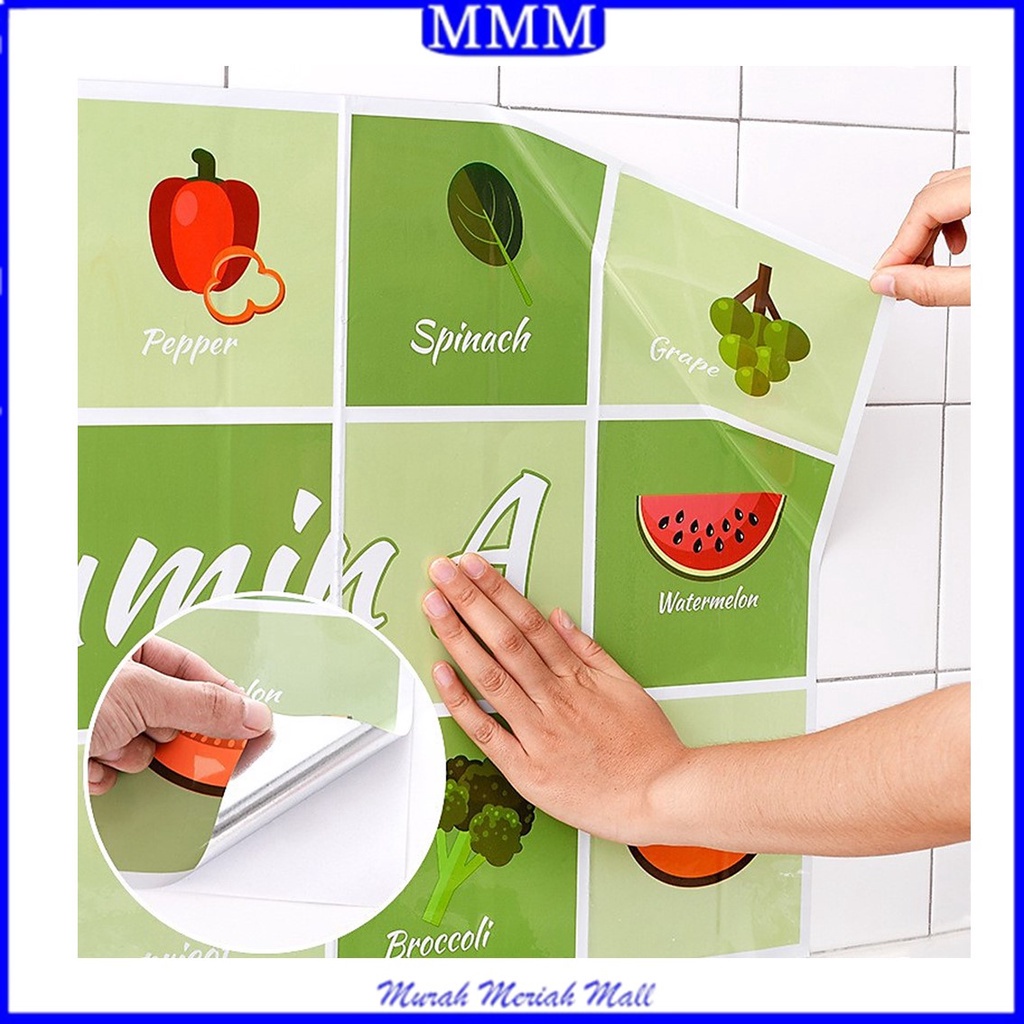 Jual MMM Stiker Dinding Dapur Wall Sticker Anti Minyak Dapur Motif ...