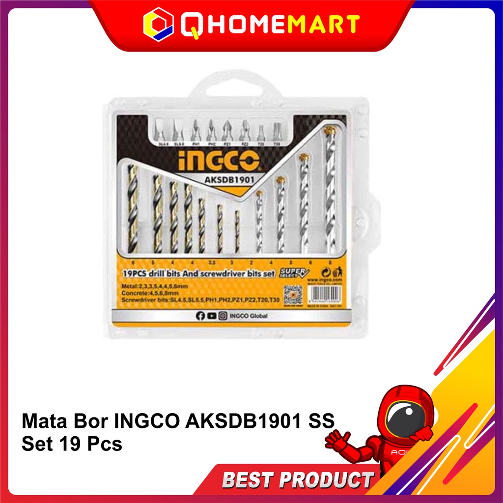 Jual Mata Bor INGCO AKDB1195 Set 19 Pcs | Shopee Indonesia