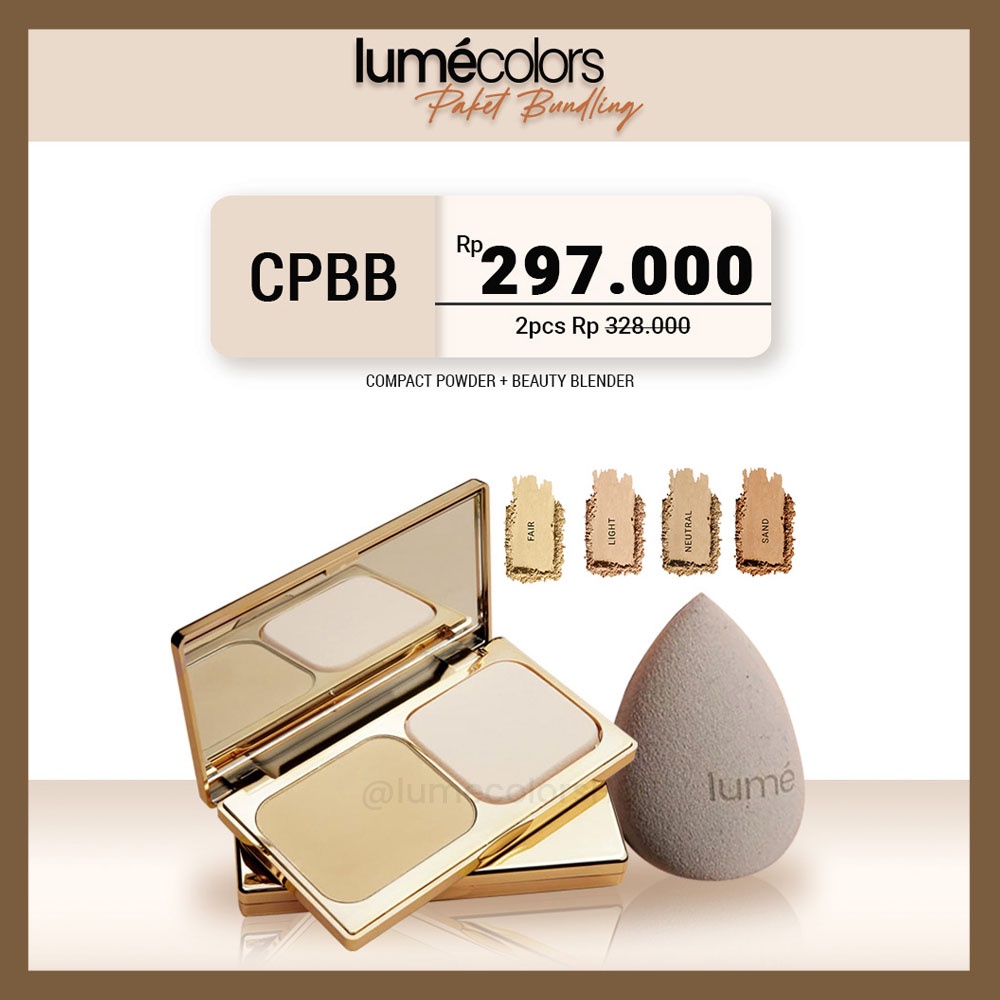 Jual Lumecolors BUNDLING CPBB (COMPACT POWDER+BEAUTY BLEANDER) | Shopee ...