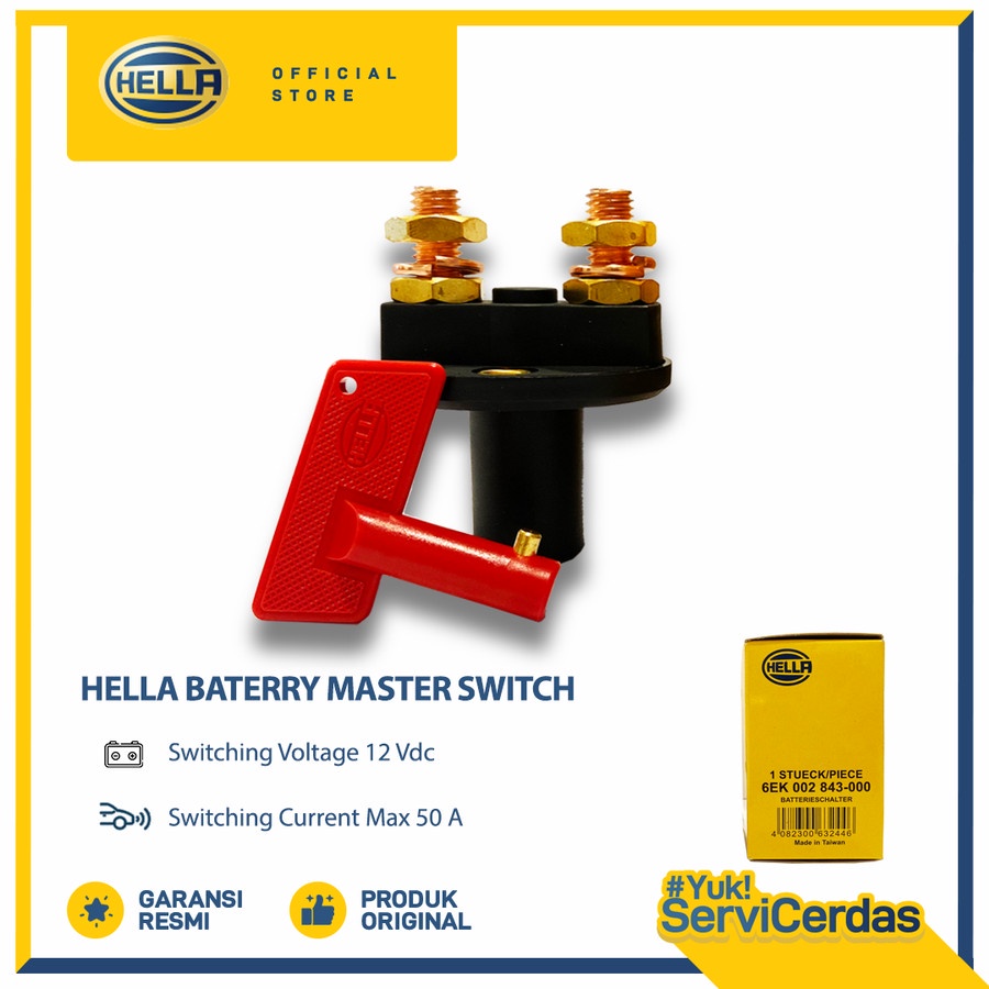 Jual Pemutus Arus Listrik Aki Mobil HELLA - BATTERY MASTER SWITCH ...