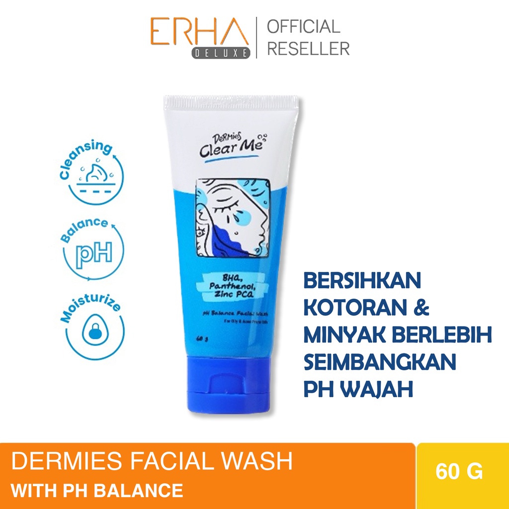 Jual Dermies Clear Me Facial Wash PH Balance 60gr - Sabun Pembersih ...