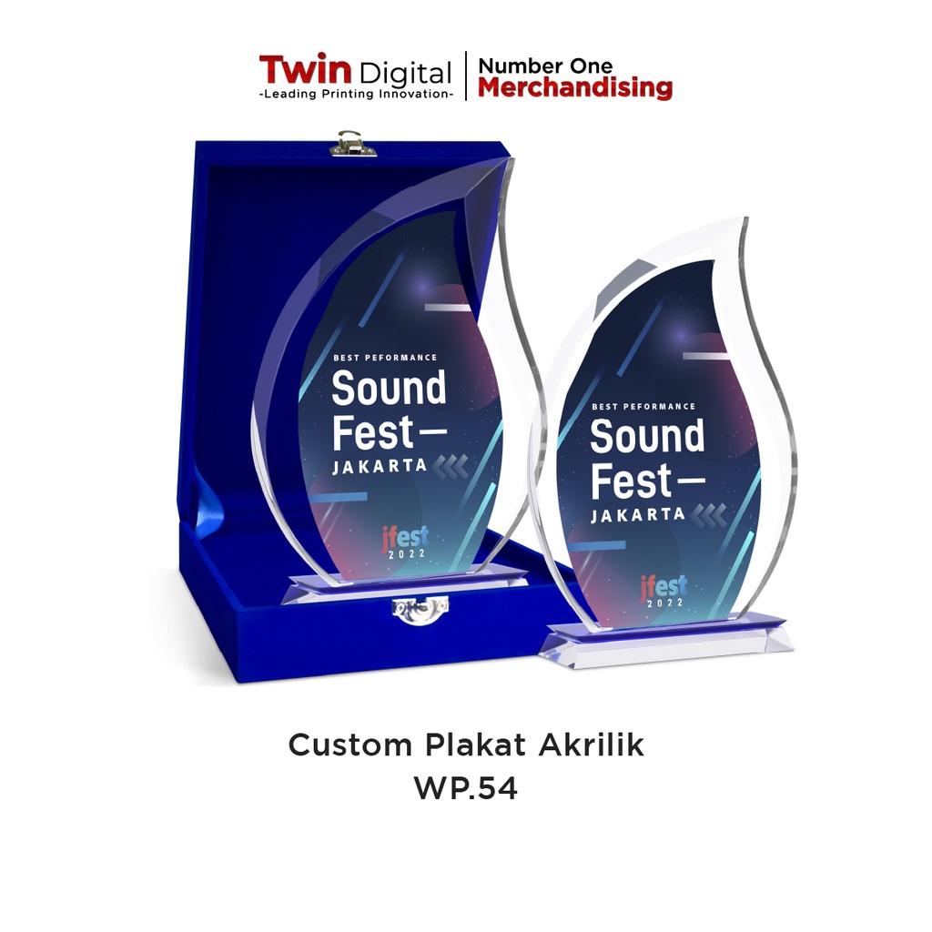 Jual Twindigital Plakat Akrilik Premium Piagam Penghargaan Piala Thropy ...