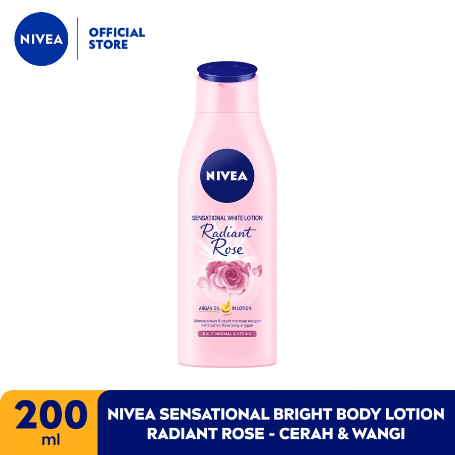 Jual NIVEA SENSATIONAL BRIGHT BODY LOTION RADIANT ROSE 200ML | Shopee ...