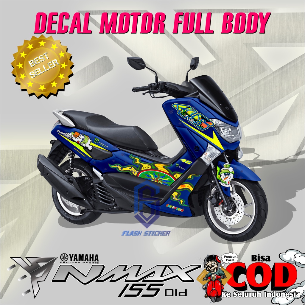 Jual DECAL STICKER STRIPING FULL BODY YAMAHA NMAX 155 OLD ROSSI ...