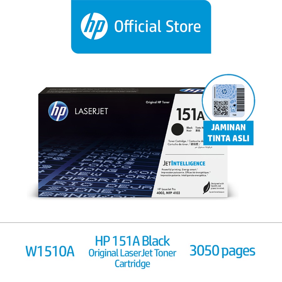 Jual Toner Printer HP Original HP 151A Toner Cartridge Black (W1510A ...