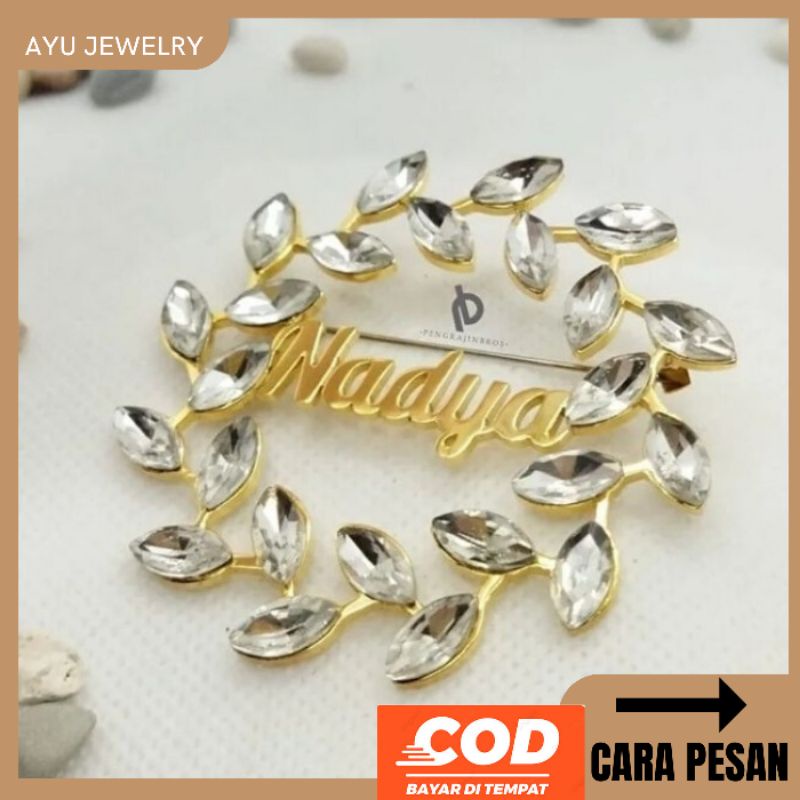 Jual Bros Diamond Daun Bros Permata Kucing Pin Hijab Bros Custom Pin ...