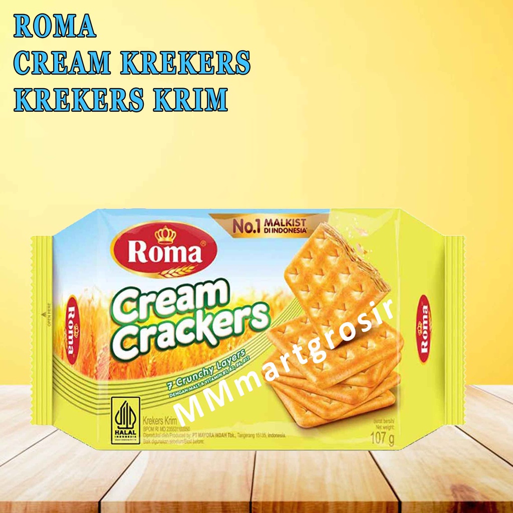 Jual Roma Malkist/ Cream Crackers/ Biskuit Crackers Krim/ 107g | Shopee ...