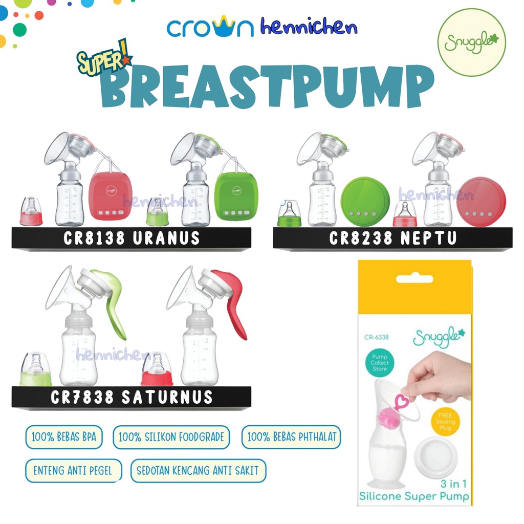 Jual SNUGGLE SUPER BREASTPUMP SATURNUS CR7838 / URANUS CR8138 ...