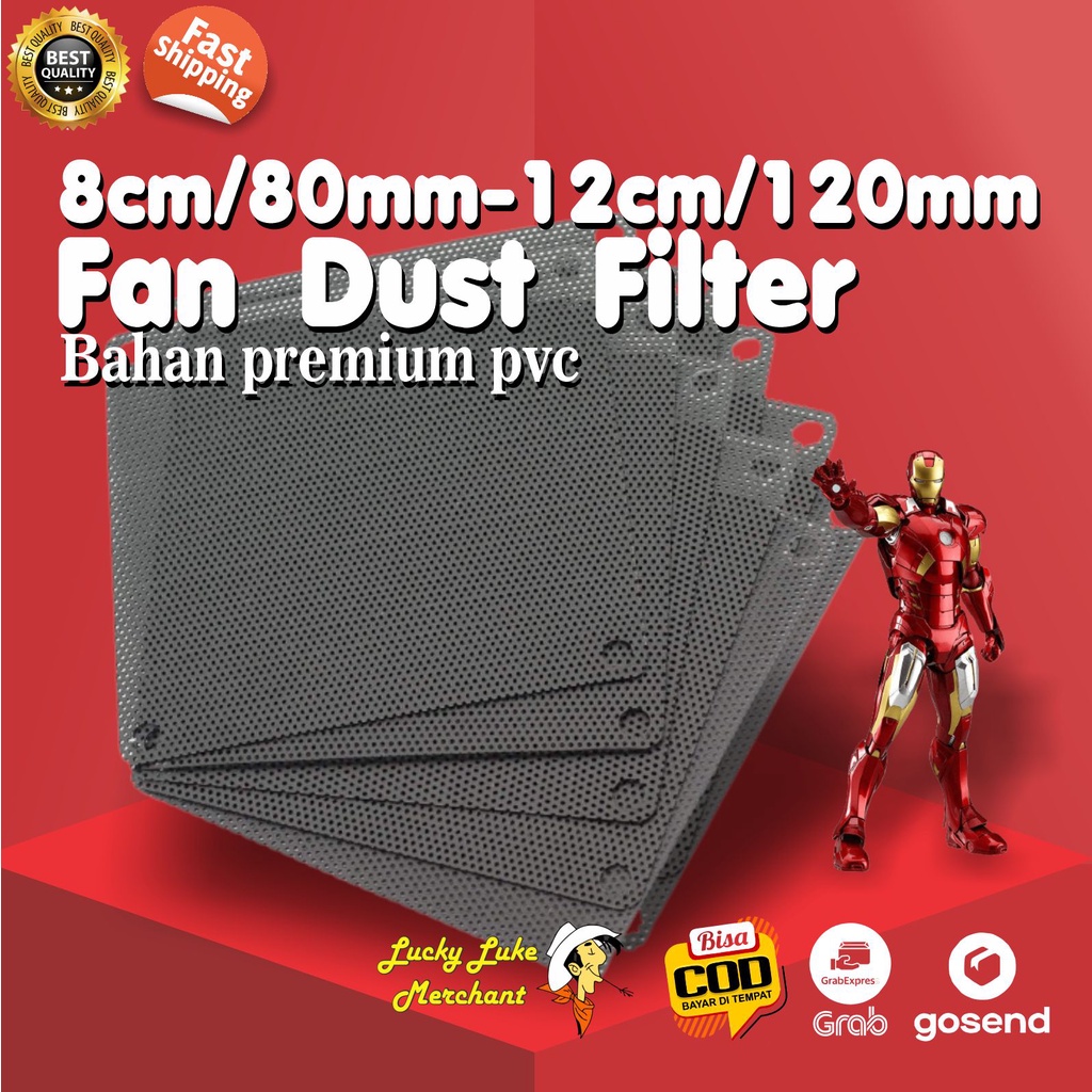 Jual Penyaring Debu Kotoran CPU Fan Dust PC Filter Debu PVC 8cm 80mm ...